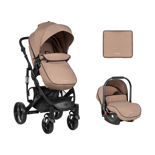 4-wheelers : Kikka Boo Beloved Baby Stroller, 3 in 1 Beige